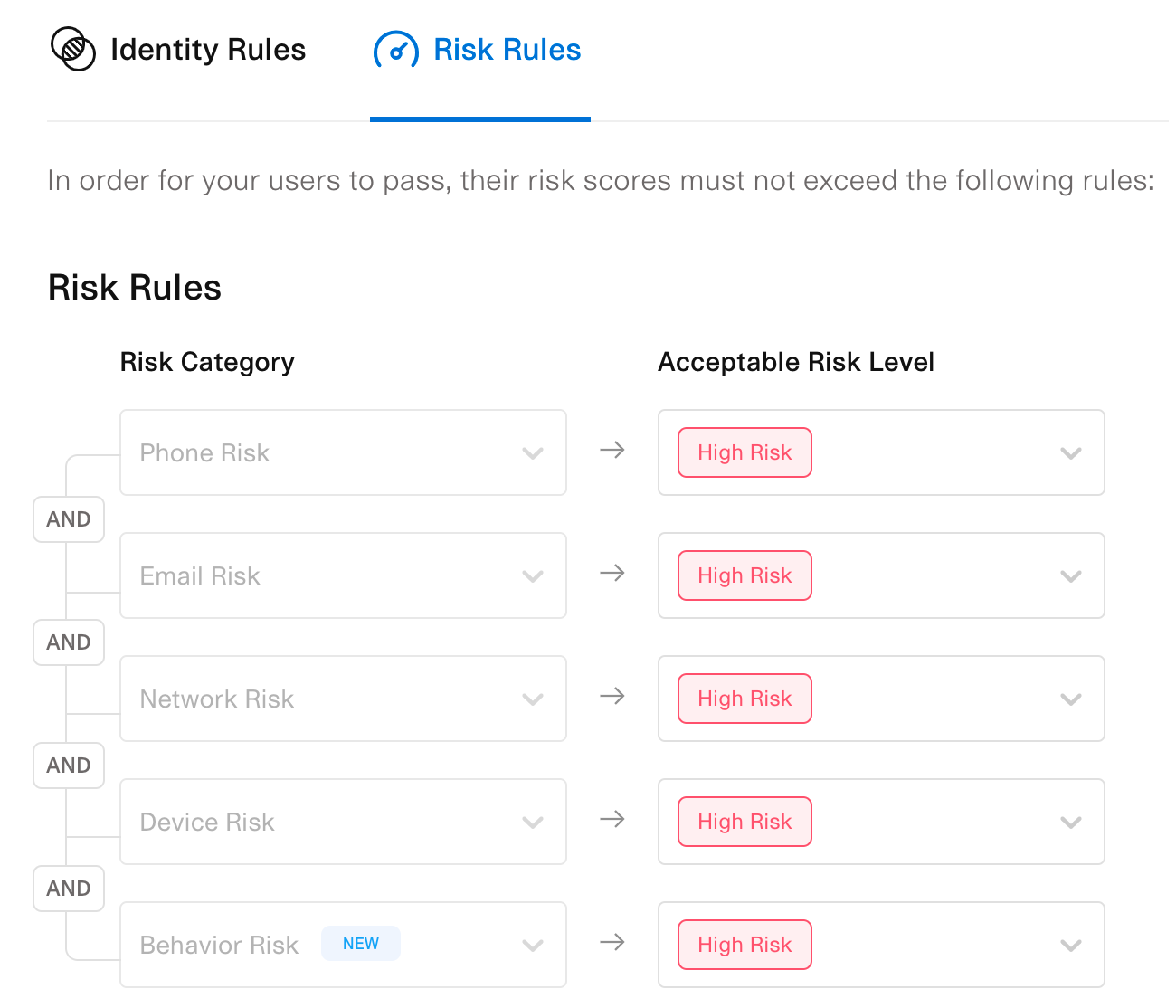 Does a ‘high risk’ score for a risk category (e.g. Network Risk) mean ...