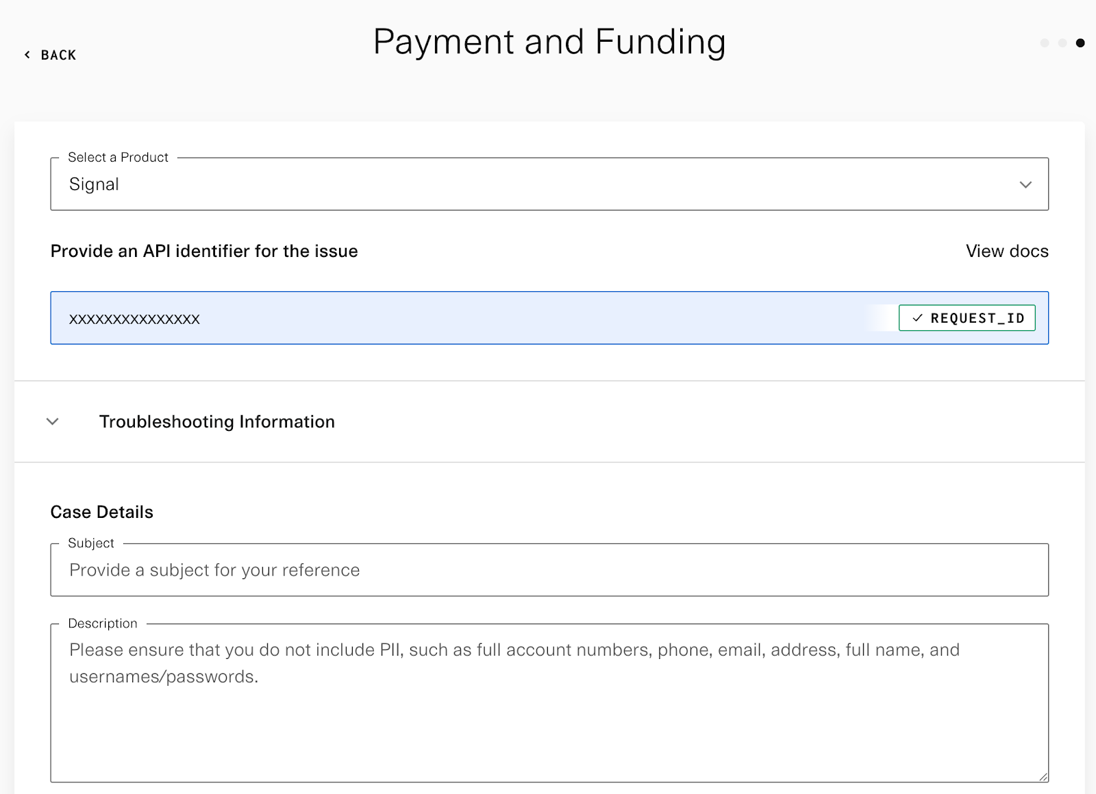 How to file a Signal Support Ticket – Plaid Customer Help Center